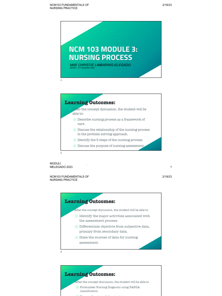 Nursing Process for Students | PDF | Nursing | Critical Thinking