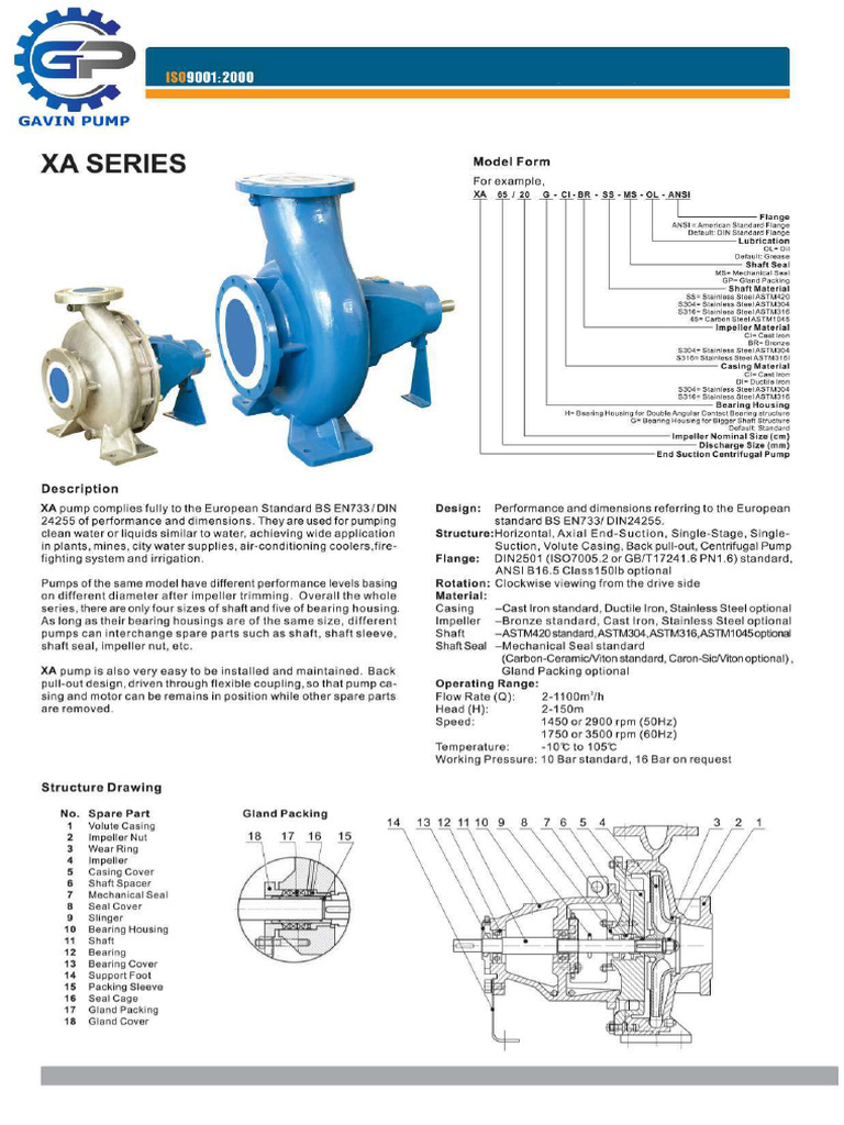 Gavin XA Pump | PDF