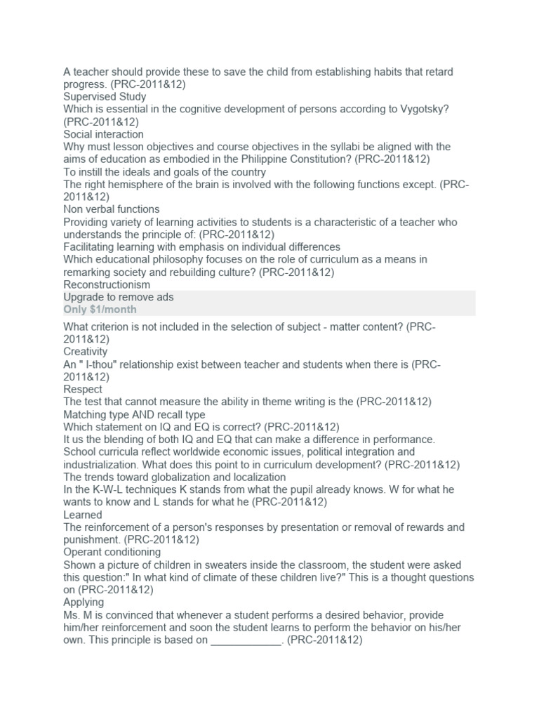 Prof - Ed Part 3 | PDF