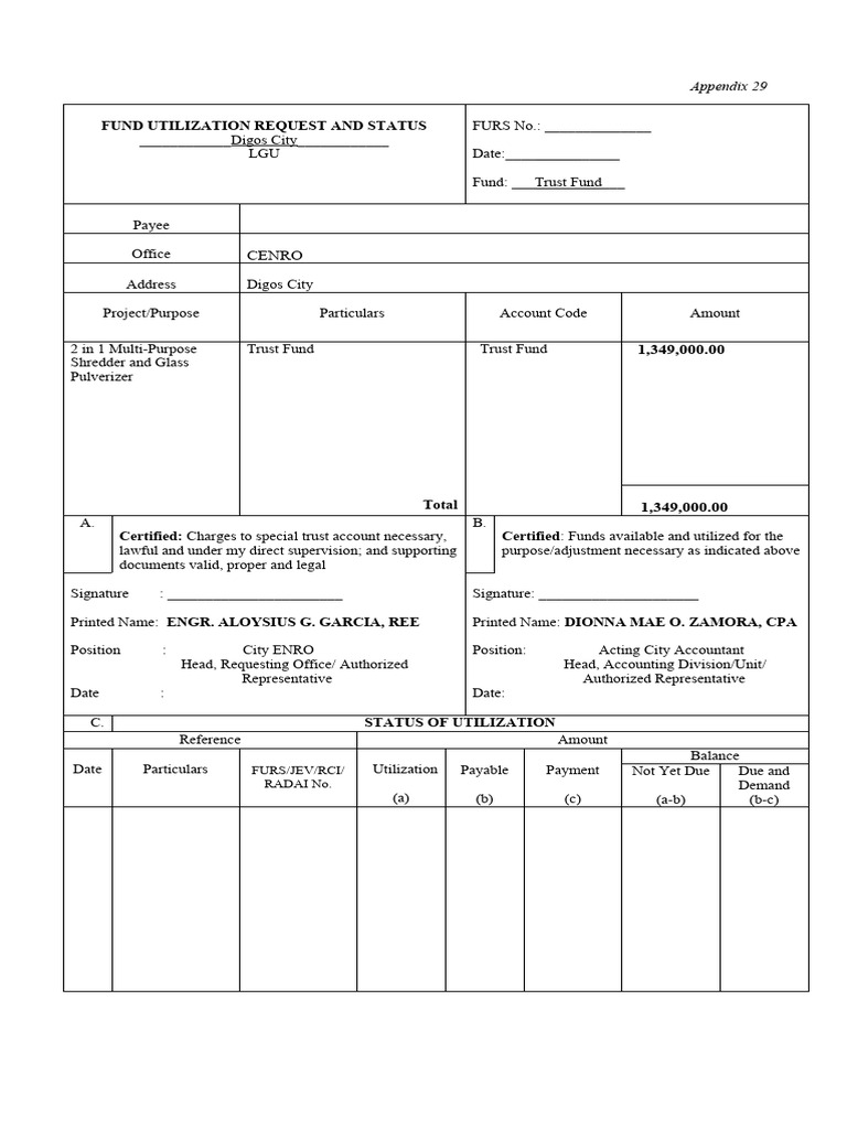 Fund Utilization Request Pulverizer | PDF