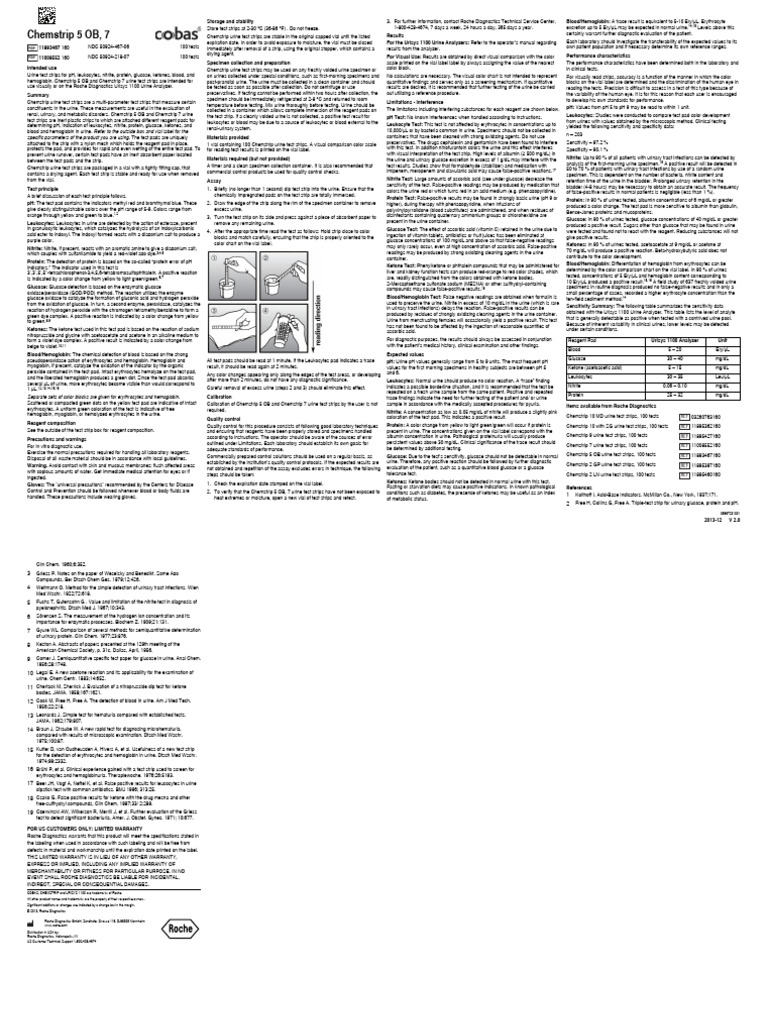 Roche Chemstrip 5 Ob 7 Insert Data Sheet | PDF | Medical Specialties ... Roche Chemstrip 5 Ob 7 Insert Data Sheet | PDF | Medical Specialties ...