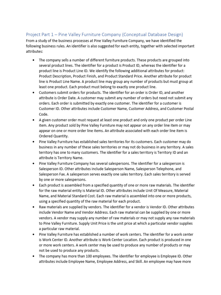 Project Part 1 - Conceptual Database Design | PDF