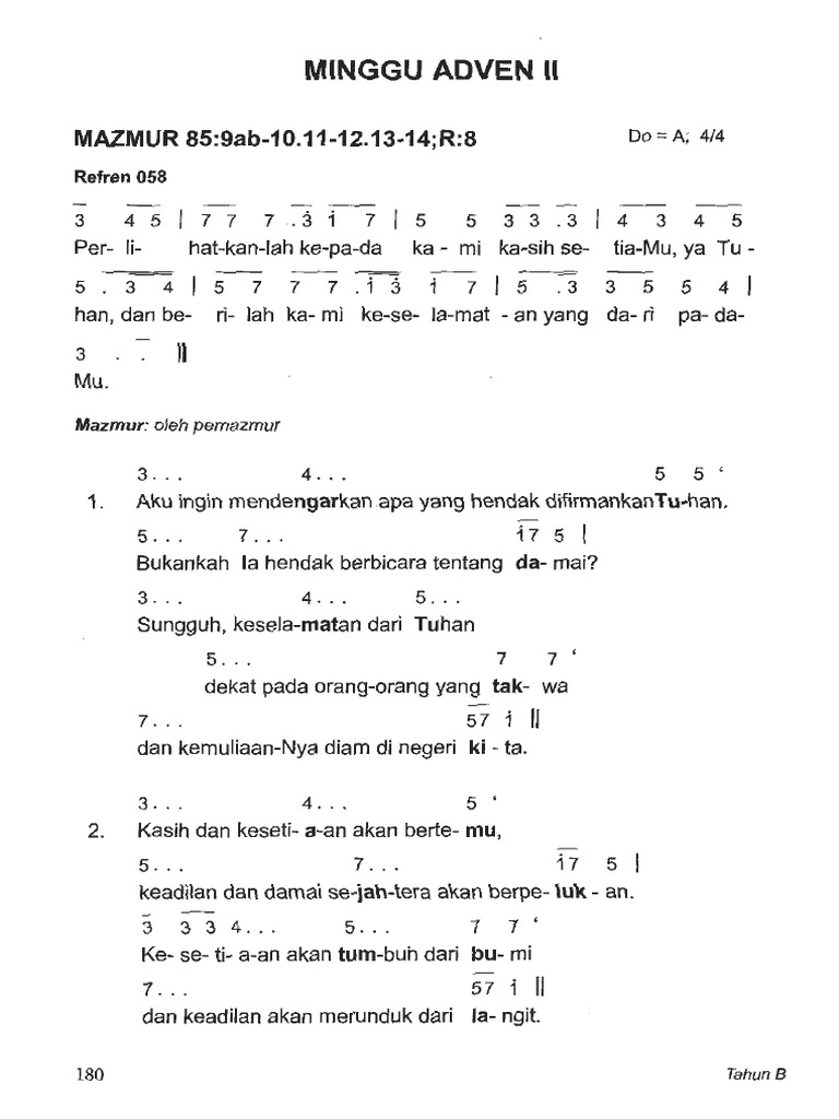 Mazmur 9 Desember 2023 - Adven II | PDF