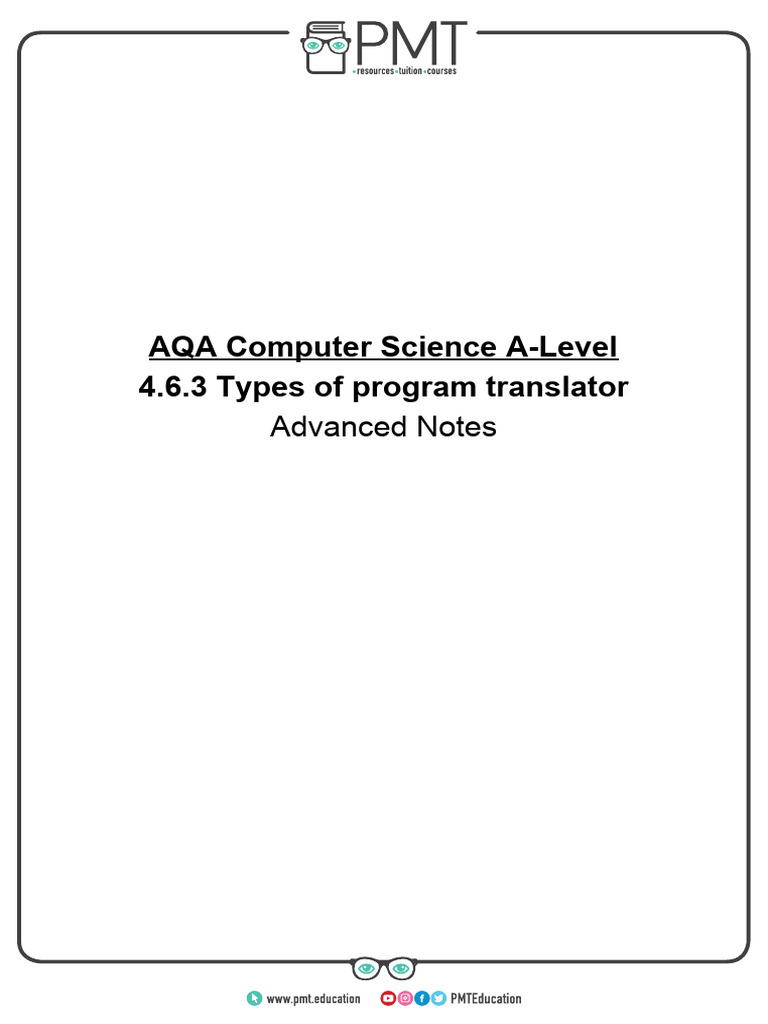 6.3. Types of Program Translator | PDF