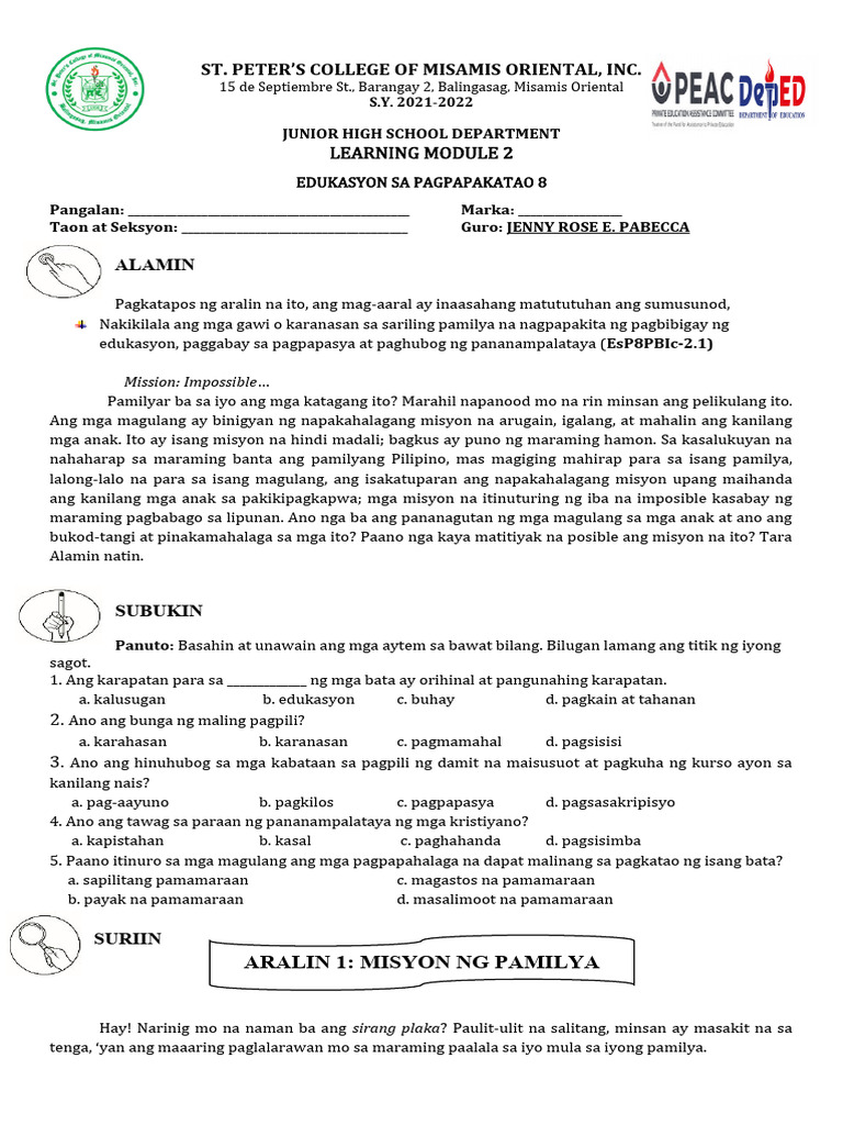 Revise Module 2 Esp8 | PDF