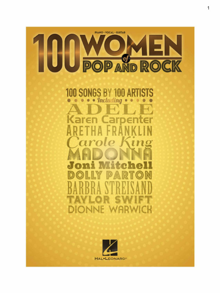 100 Women of Pop and Rock - 100 Songs by 100 Artists 680pg | PDF ...