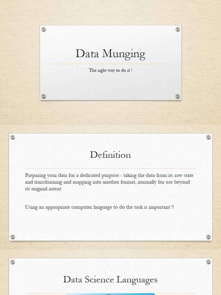 Data Munging | PDF | Computer Programming | Comma Separated Values
