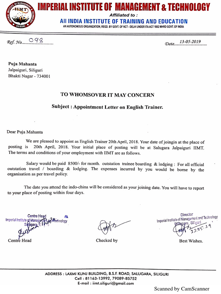 Experience Letter.. | PDF