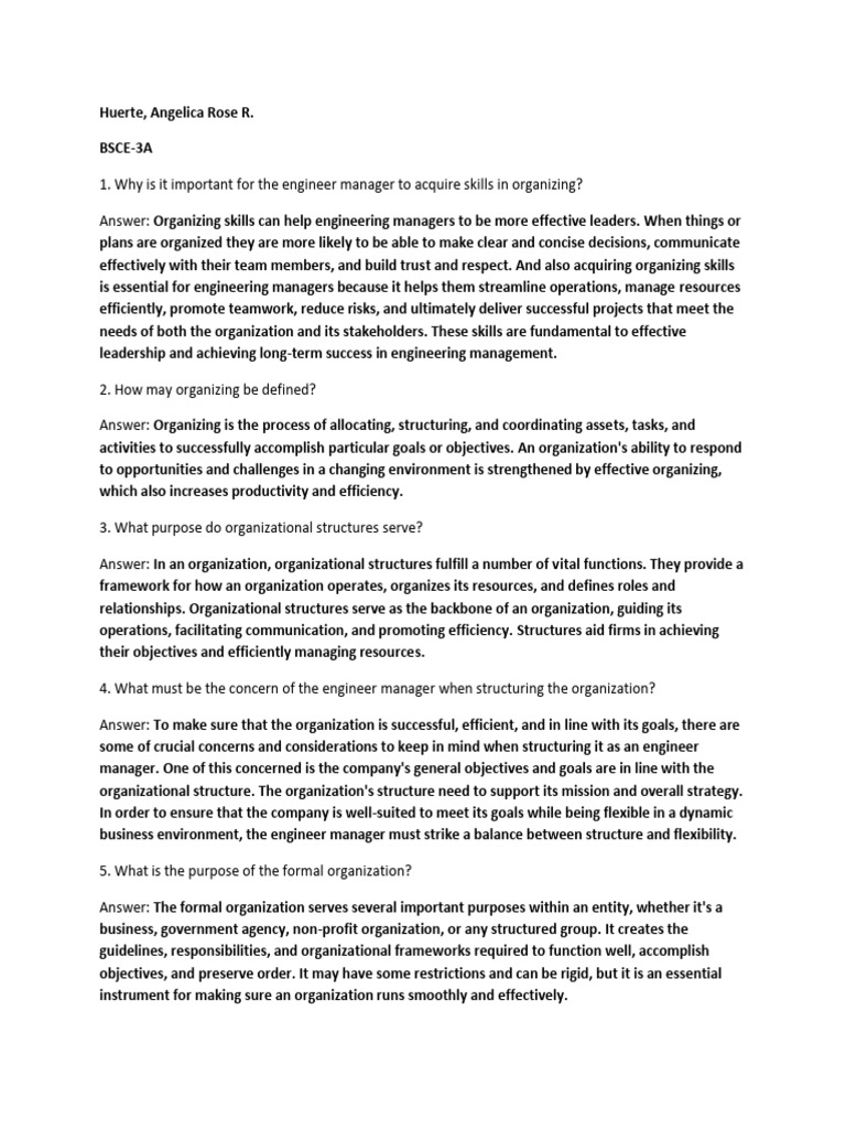 eng man | PDF | Organizational Structure | Leadership