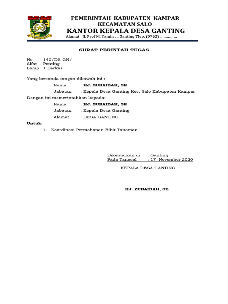 SPT Perangkat Desa | PDF