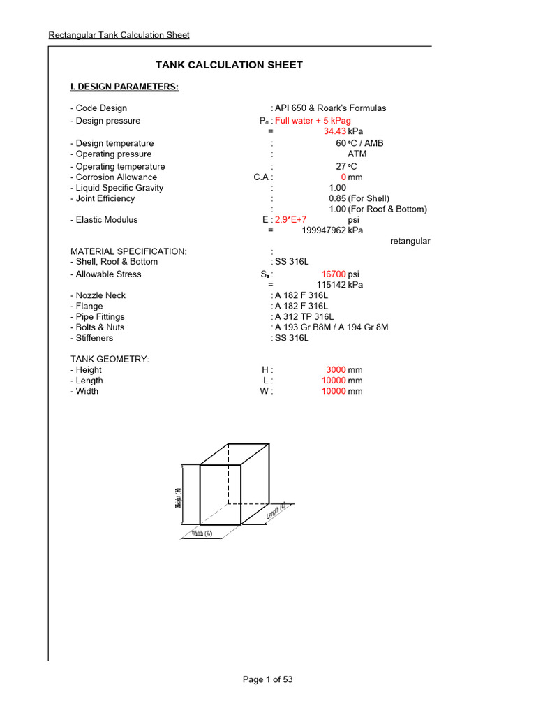 Vdocuments - MX - Rectangular Tank Calculation | PDF | Mechanical Engineering | Civil Engineering