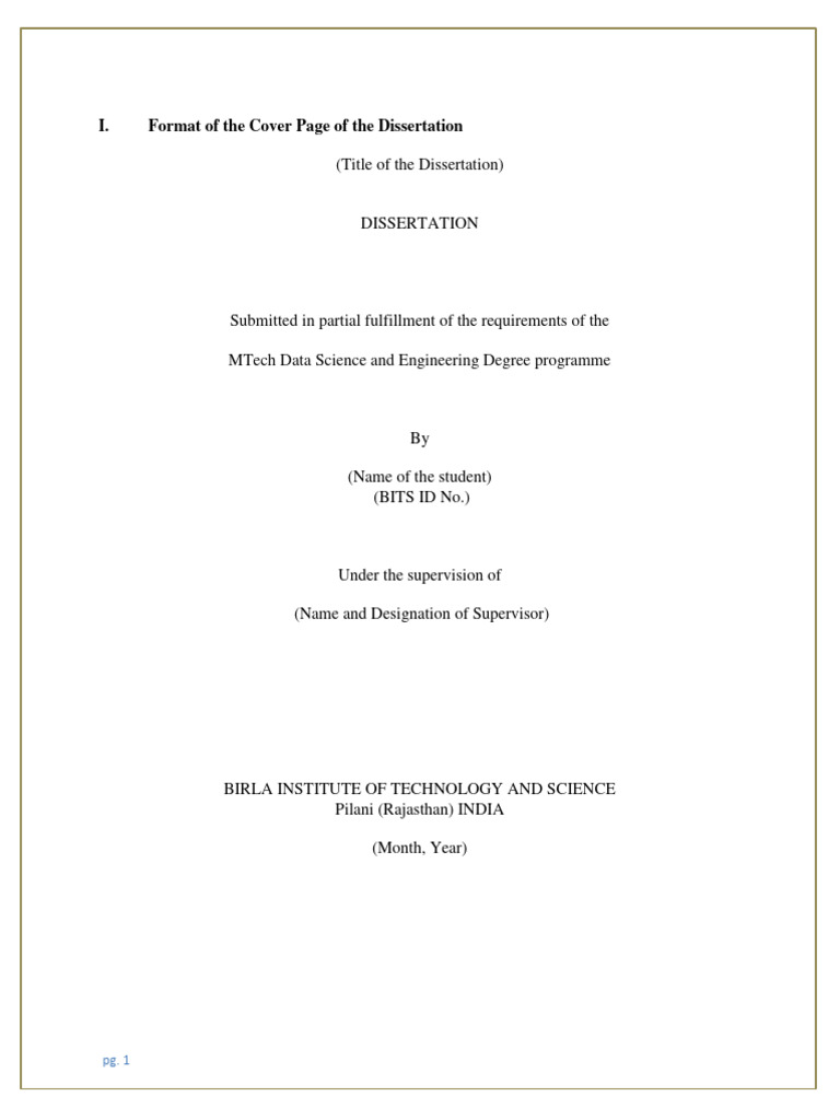 M.Tech DSE Batch 8 - Dissertation Guidlines - 06.12.2023 - Abstract Outline | PDF | Thesis ...