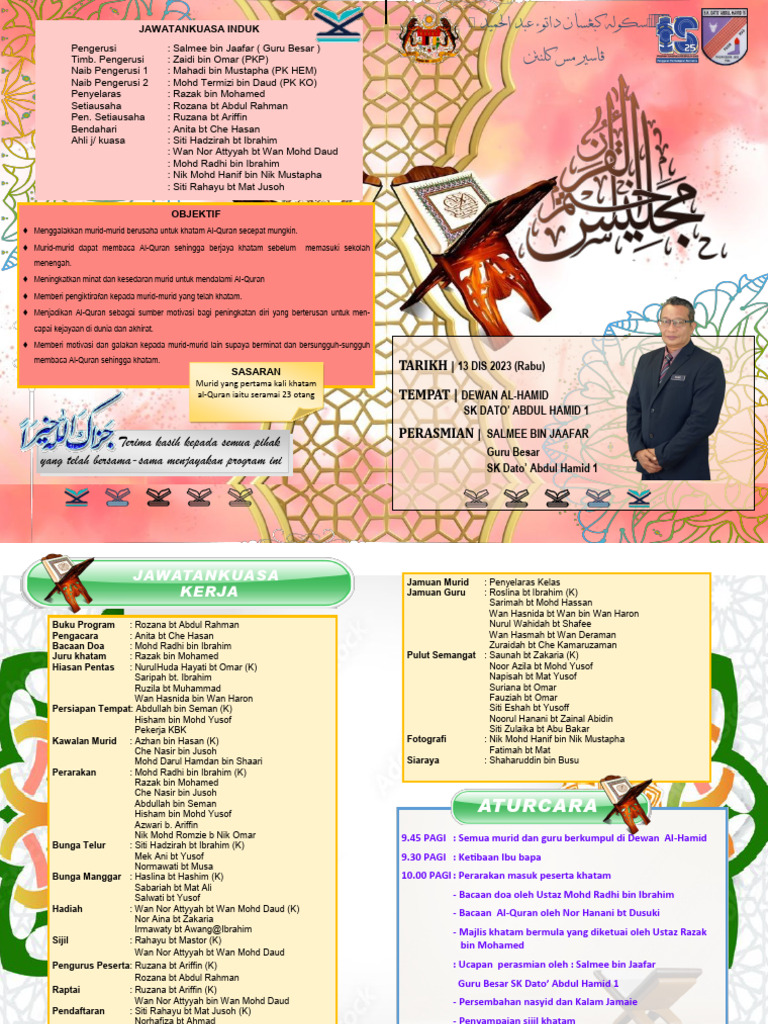 BUKU PROGRAM Khatam Al - Quran 2023 PDF | PDF