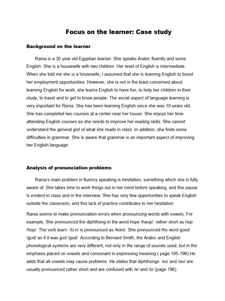 Focus On The Learner | Download Free PDF | English Language | Arabic