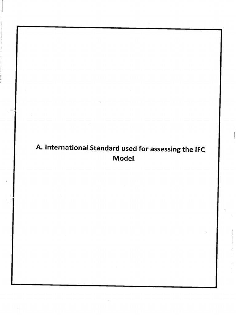 A. International Standard Used For Assessing The IFC Model - Iss1 ...