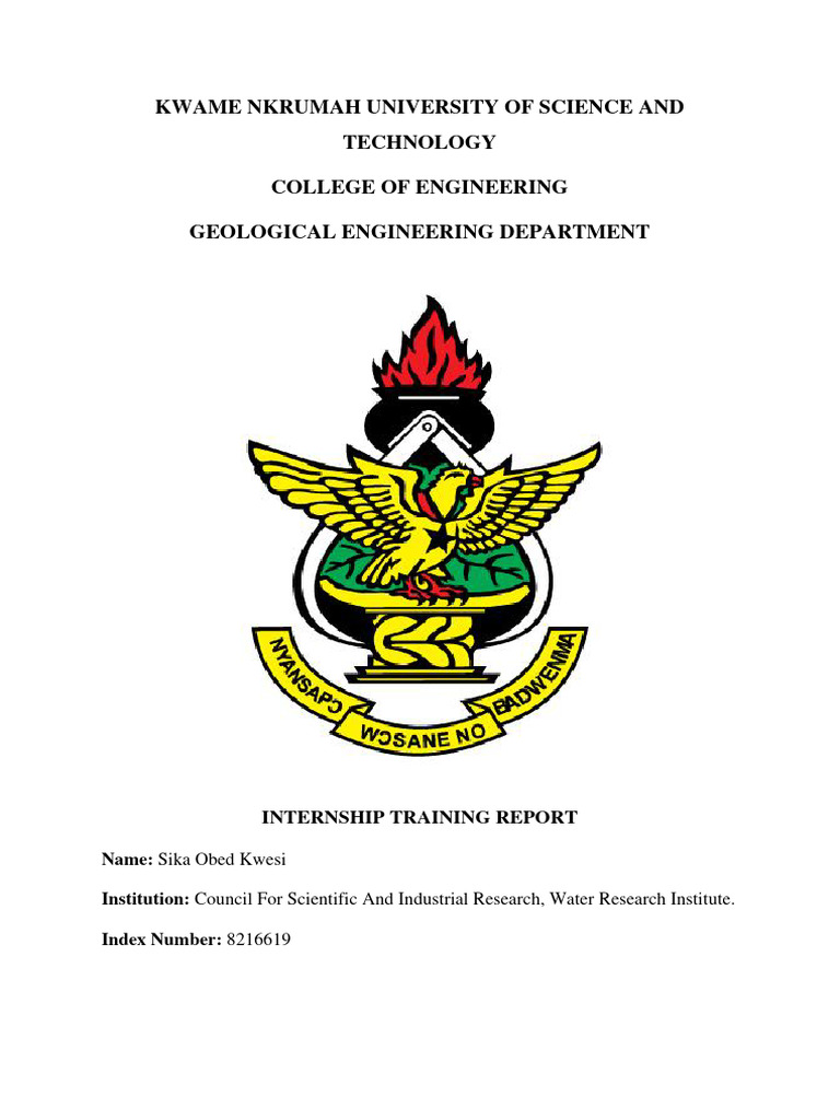 Obed Internship Knust CSIR Report | PDF | Groundwater | Aquifer