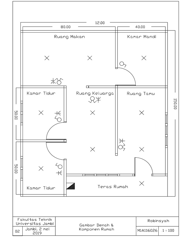 Denah Dan Komponen Rumah-Layout1 | PDF