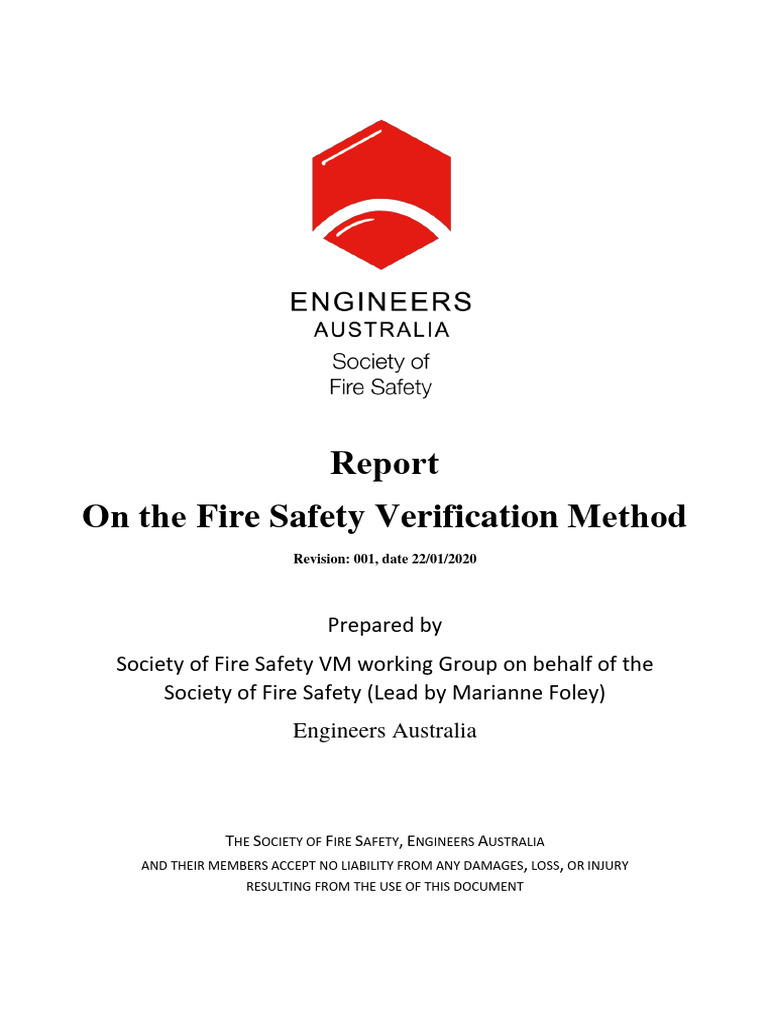 Report Fire Safety Verification Method | PDF | Safety | Risk