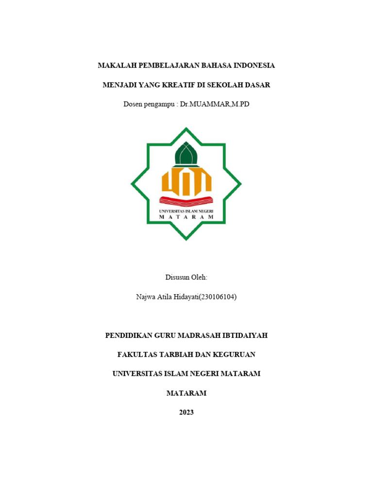 Mklah B Indo Najwa Baru | PDF