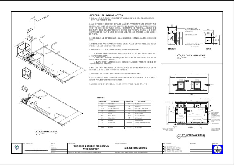 General Plumbing Notes:: Typ. Catch Basin Details | PDF | Plumbing ...
