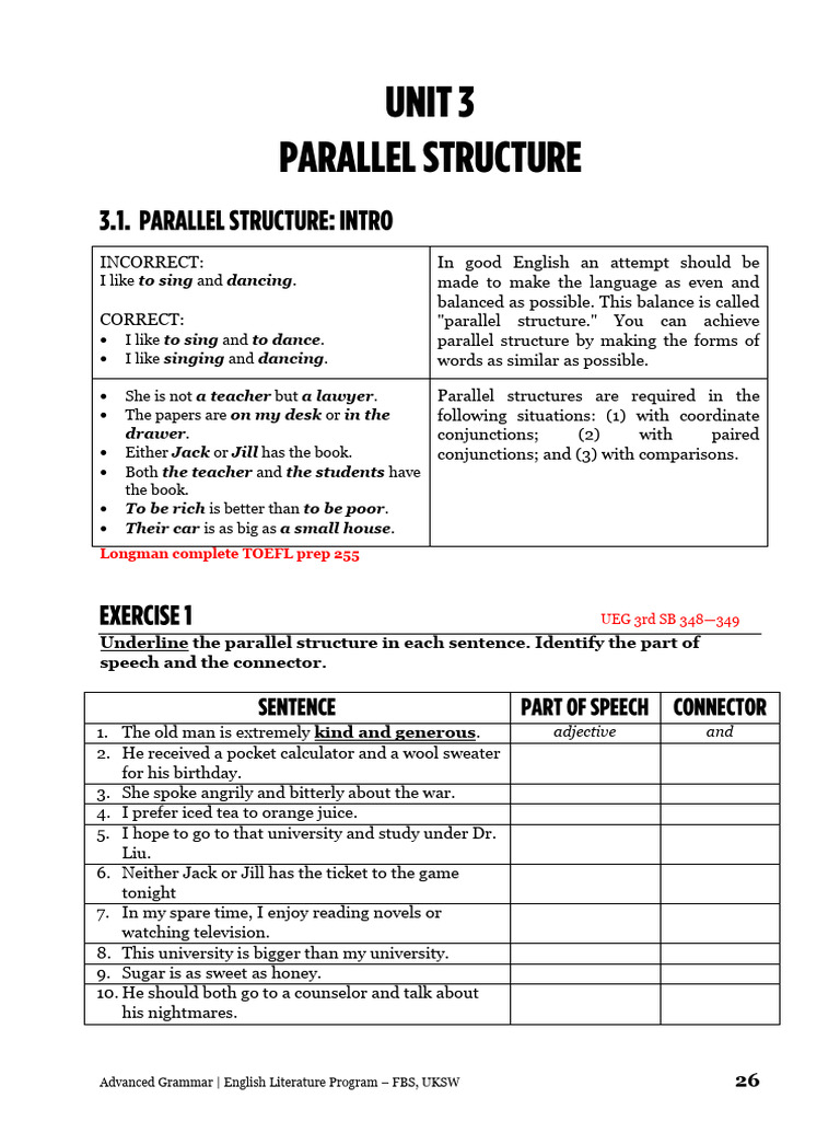 03 Parallel Structures | PDF