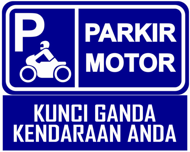 50 X 40 CM Tanda Parkir Roda 2 | PDF