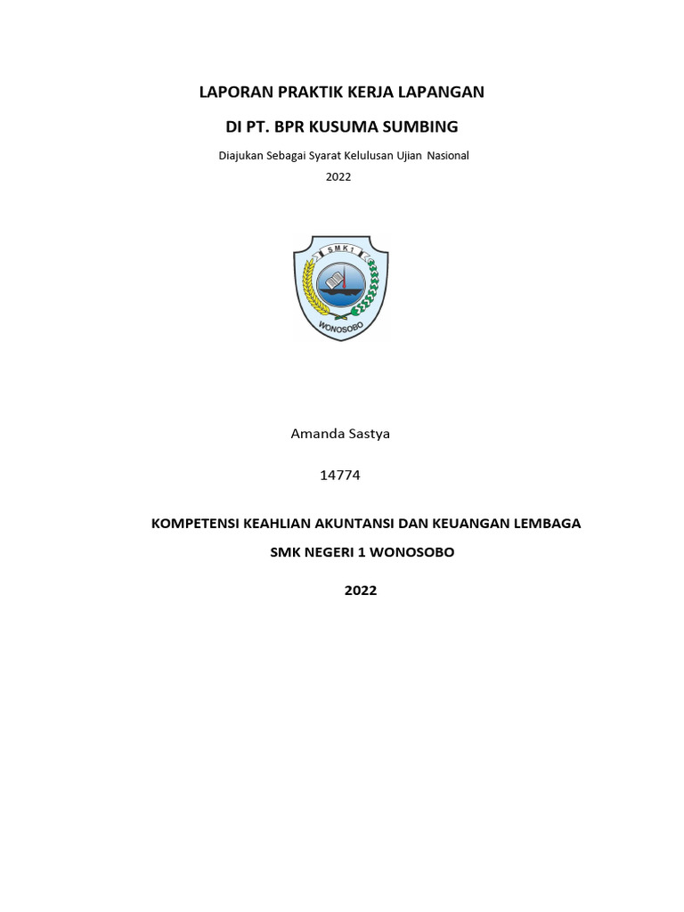 Laporan PKL Amanda | PDF