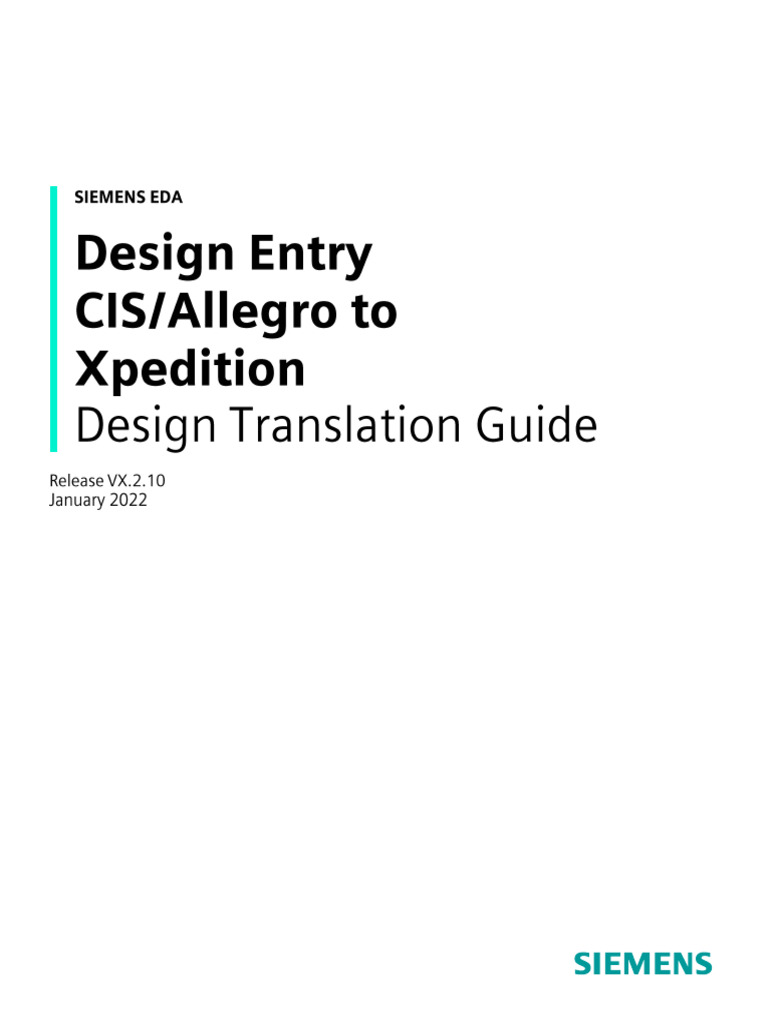 Design Entry Cis Allegro To Xpedition Design Translation Guide Pdf