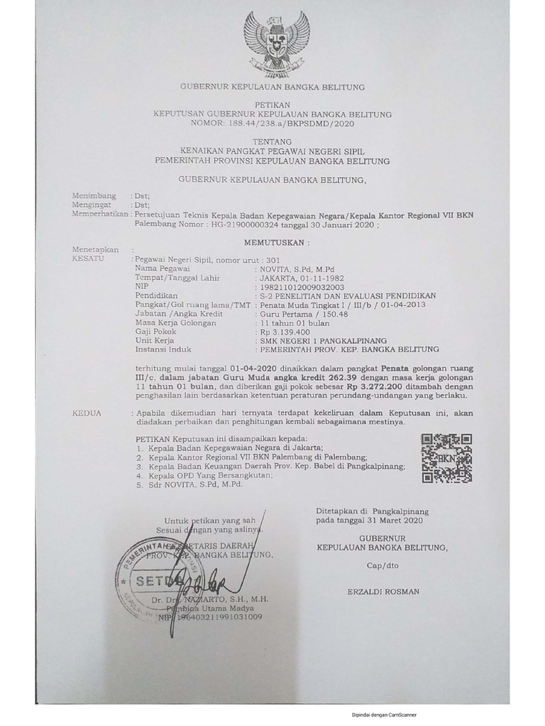 SK Naik Pangkat 3C | PDF