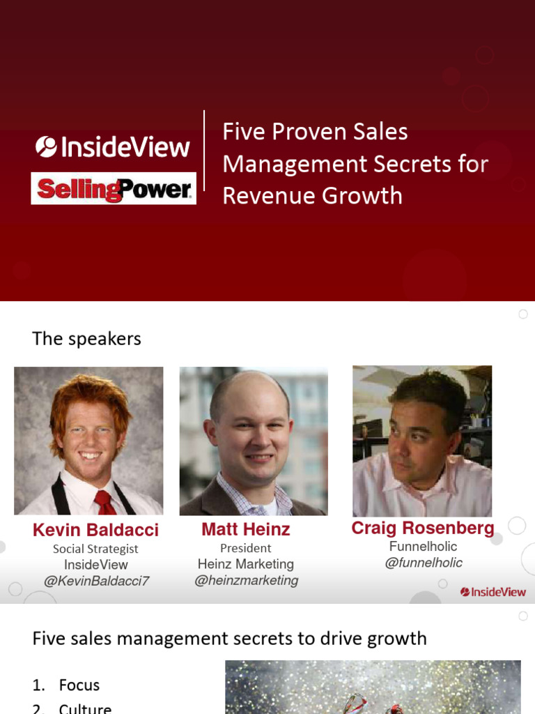 Five Proven Sales MGMT Secrets | PDF | Sales | Human Communication