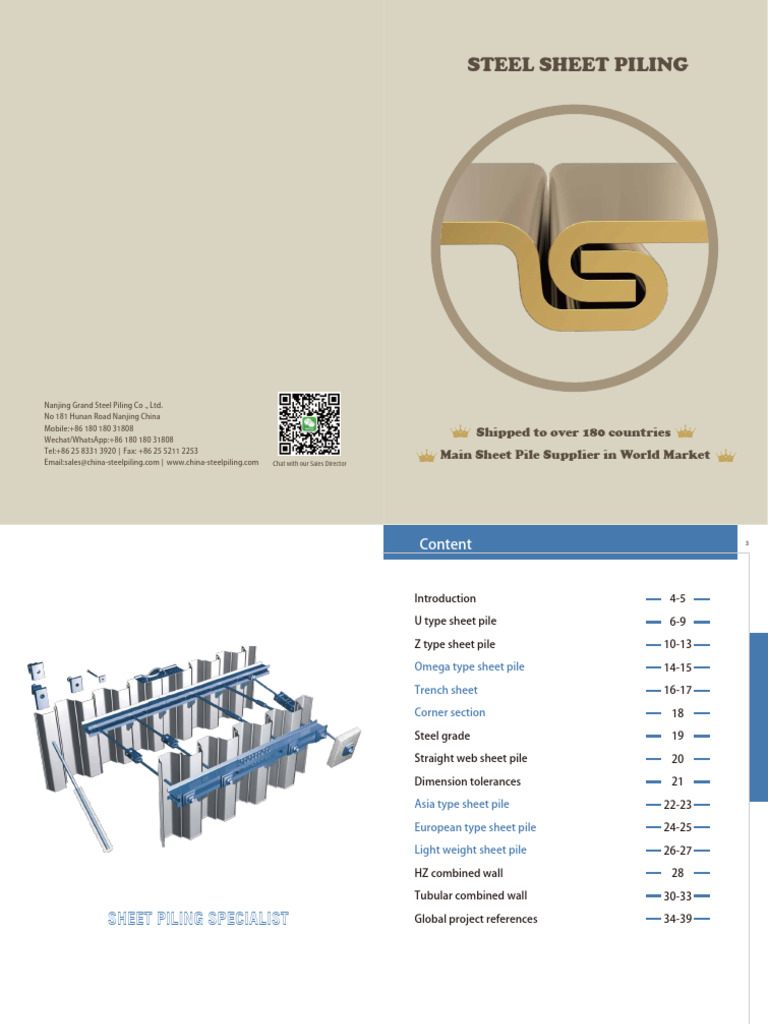 Sheet Pile Brochure | PDF | Deep Foundation | Structural Engineering