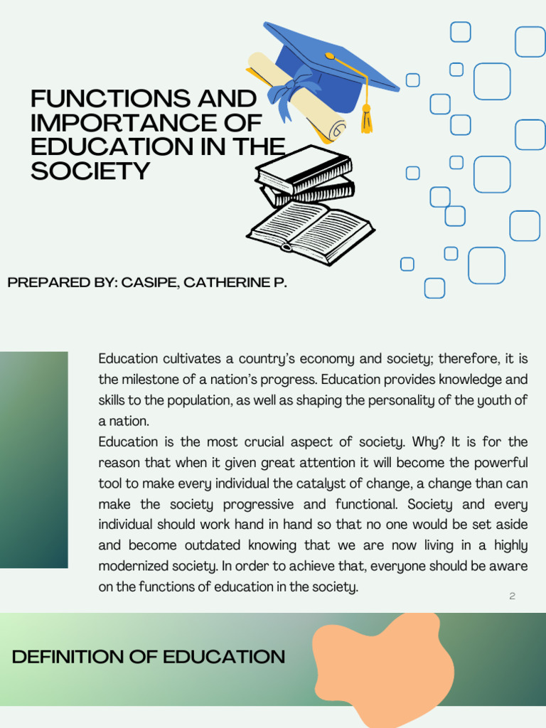 Functions of Education | PDF