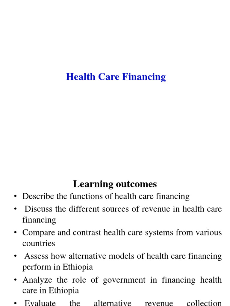 3. Healthcare Financing | PDF 3. Healthcare Financing | PDF