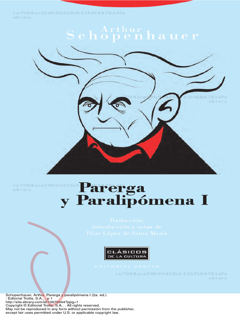 Dokumen - Tips Schopenhauer Arthur Parerga y Paraliponema Vol I | PDF ...