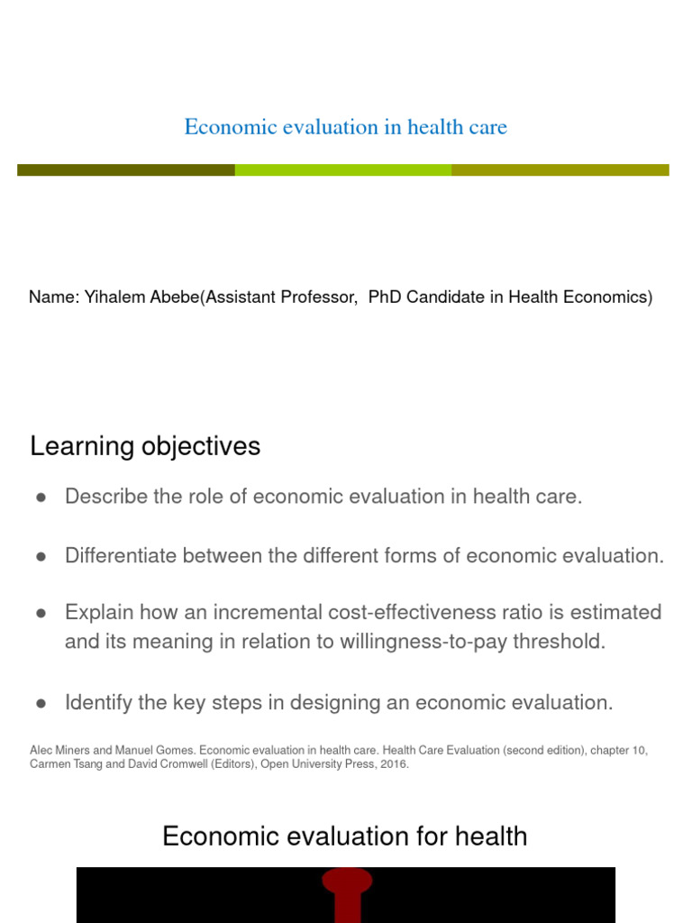 Economic Evaluation in Health Care | PDF
