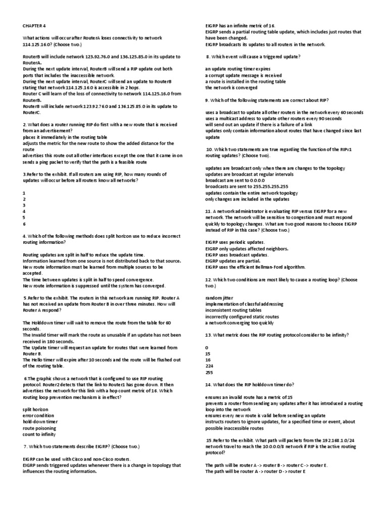 Ccna2 Chapter 456 Answers Pdf Routing Router Computing 1365