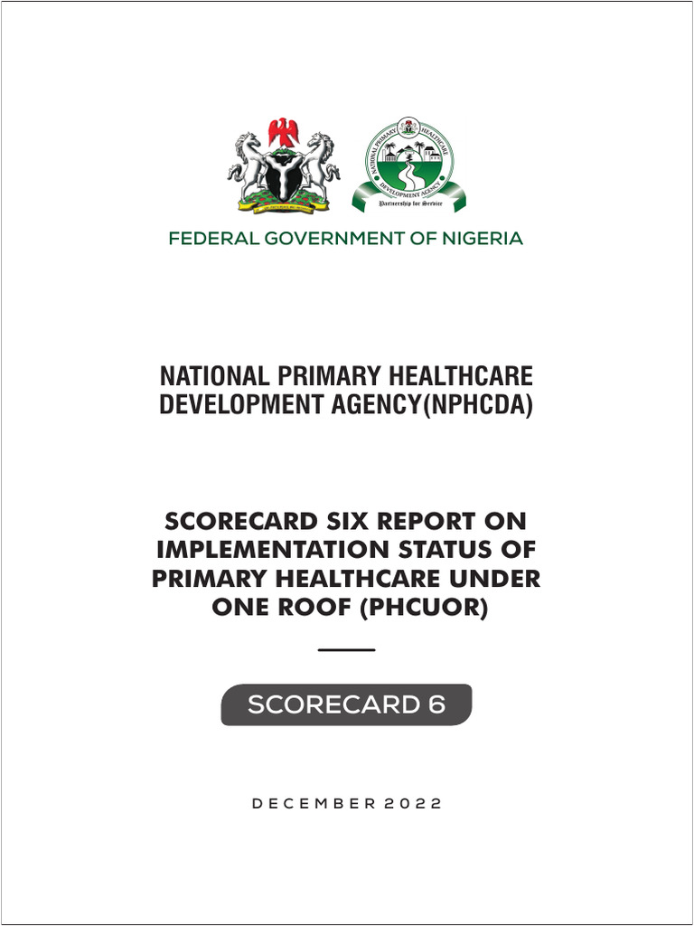 PHCUOR Scorecard 6 | PDF | Governance | Health Care