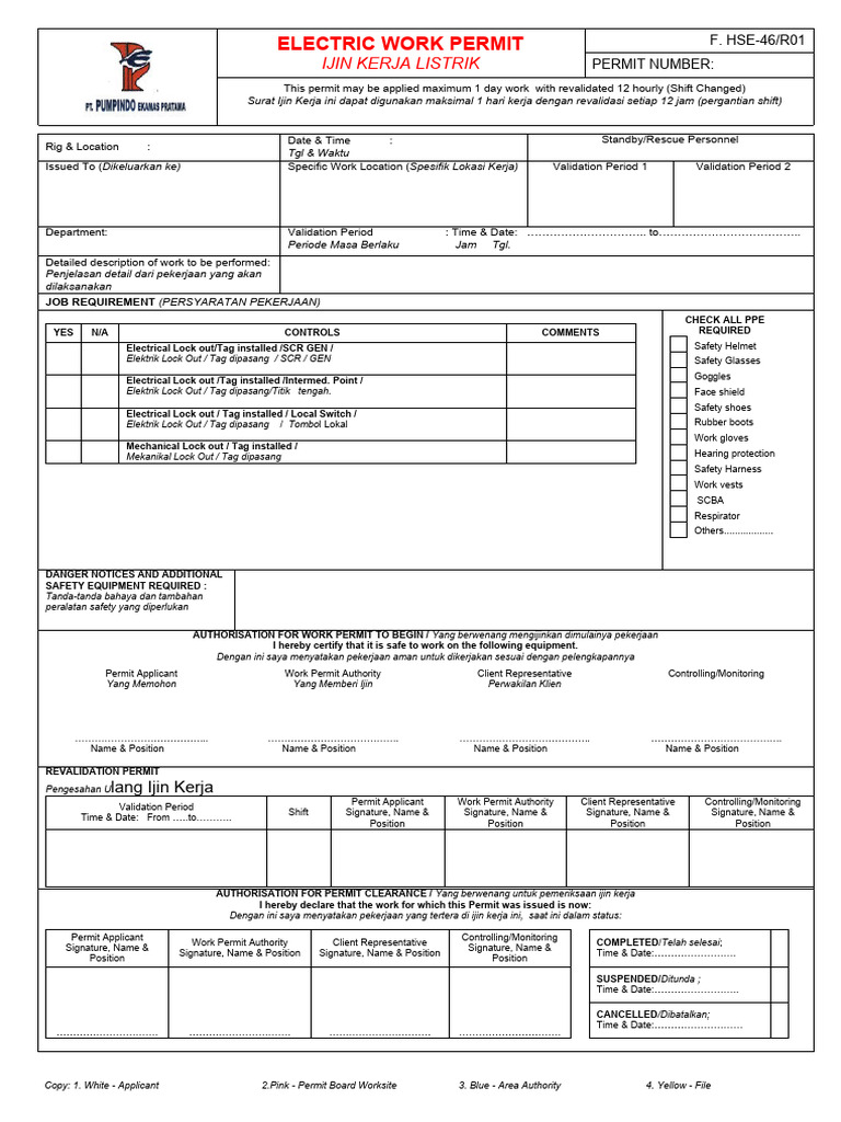 F. 46 Electric Permit | PDF | Personal Protective Equipment | Fashion ...
