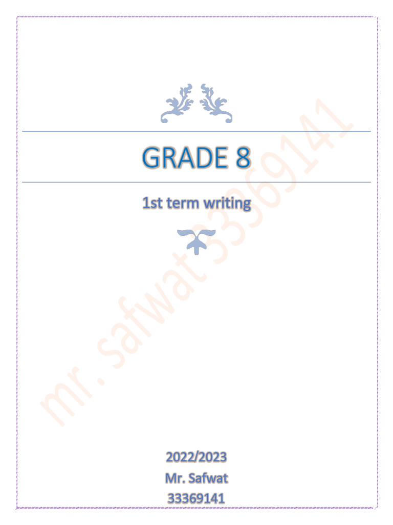 Grade 8 Writing | PDF | Doha
