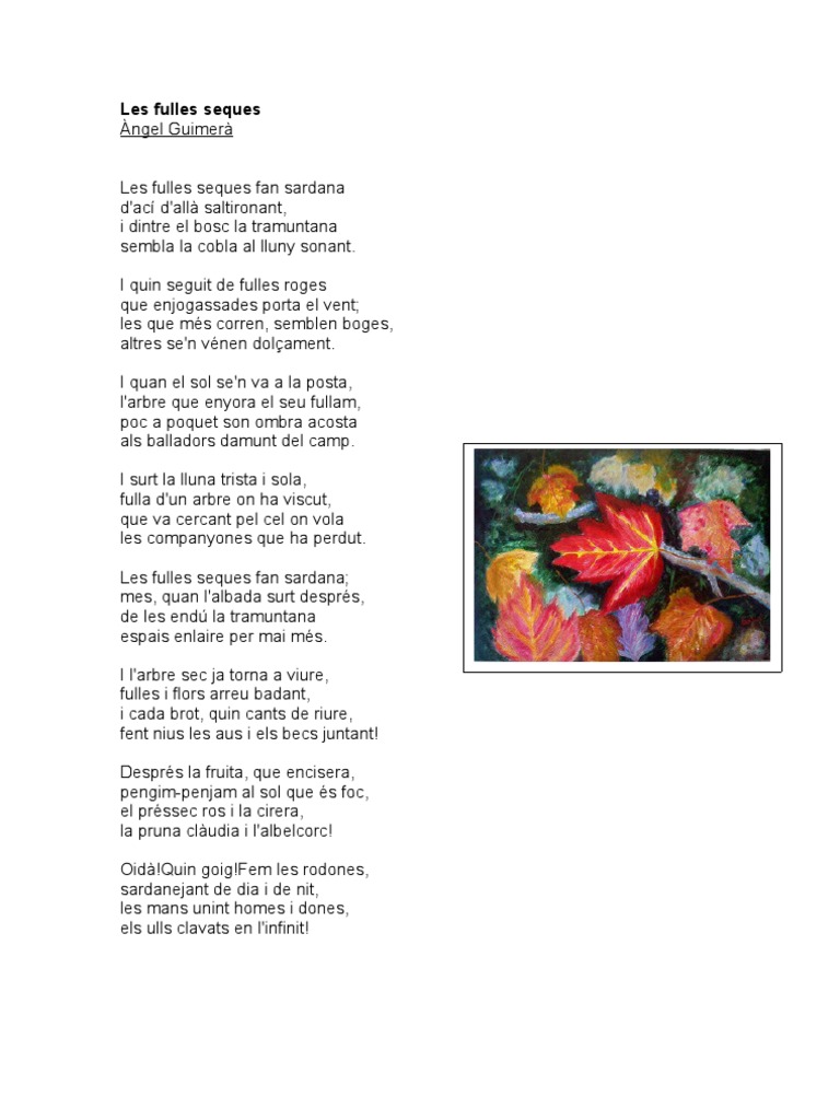 Les Fulles Seques - Àngel Guimerà | PDF