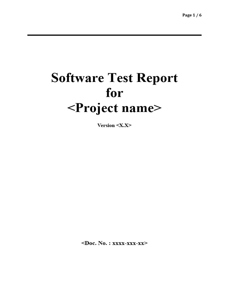 IEC62304 Template Software Test Report V1 0 | PDF | Software Testing ...