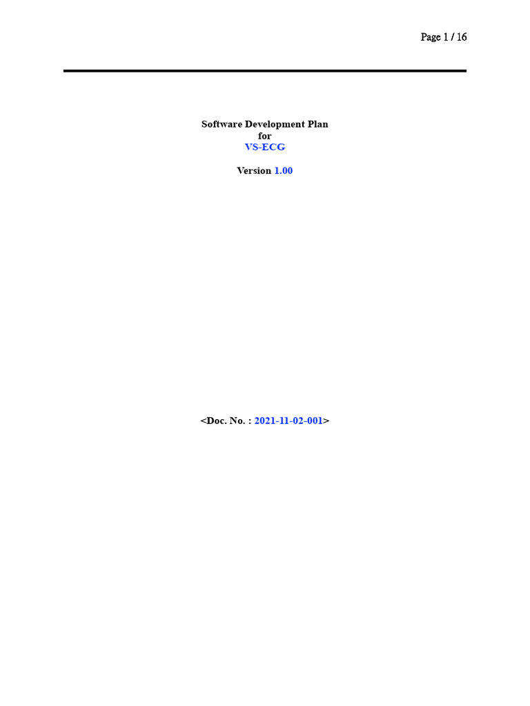 IEC62304 Template Software Development Plan | PDF