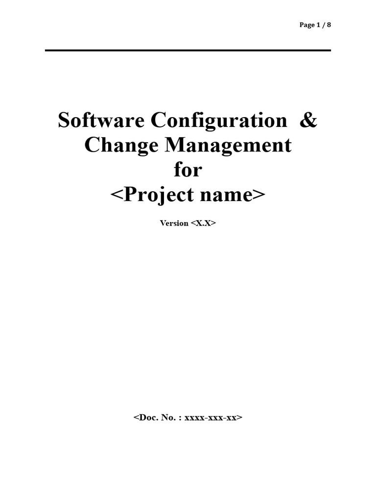 IEC62304 Template Software Configuration & Change Management V1 0 | PDF ...