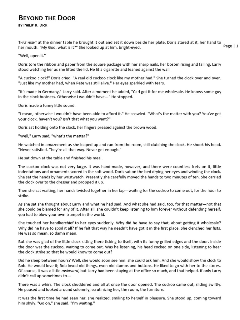 Dick, P. K. Beyond The Door | PDF