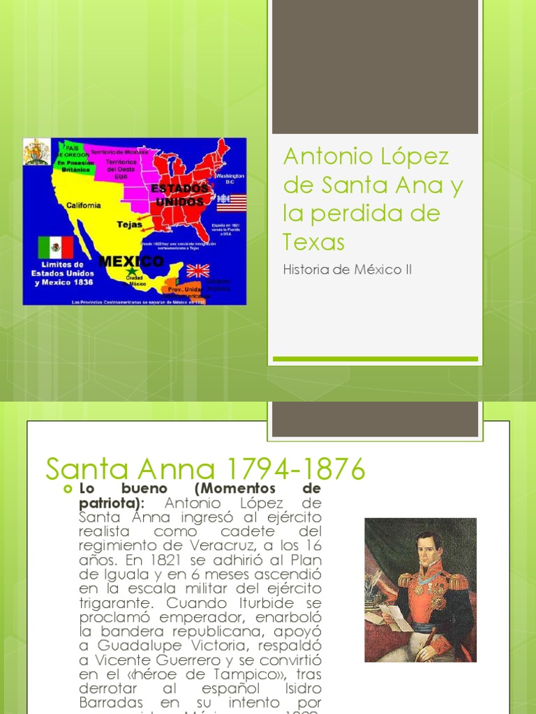 Antonio López de Santa Ana y la perdida BLOG | Revolución de Texas | Texas