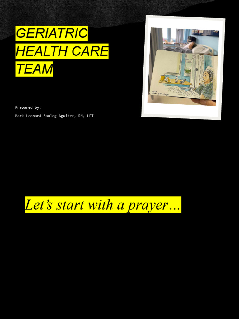 Geriatric Health Care Team Week 5 | PDF | Physical Therapy | Geriatrics