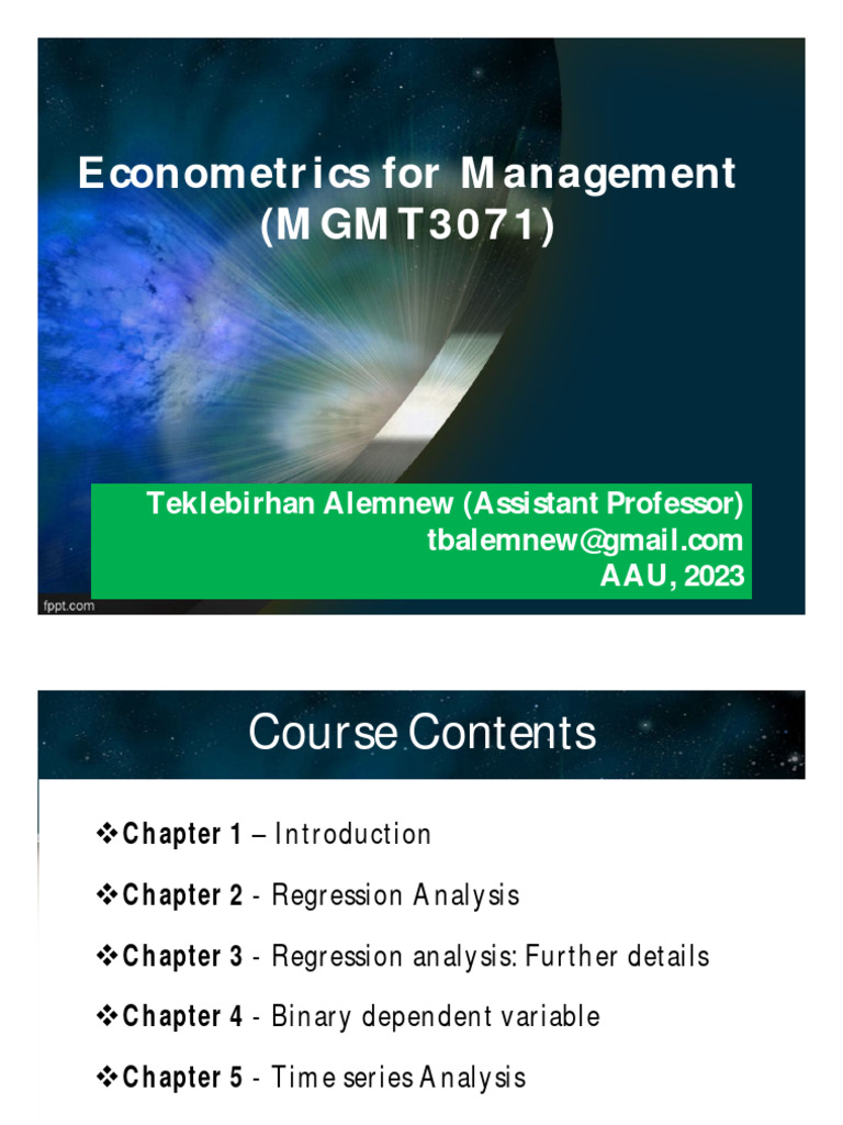 CH 1a Introduction | PDF | Econometrics | Statistics