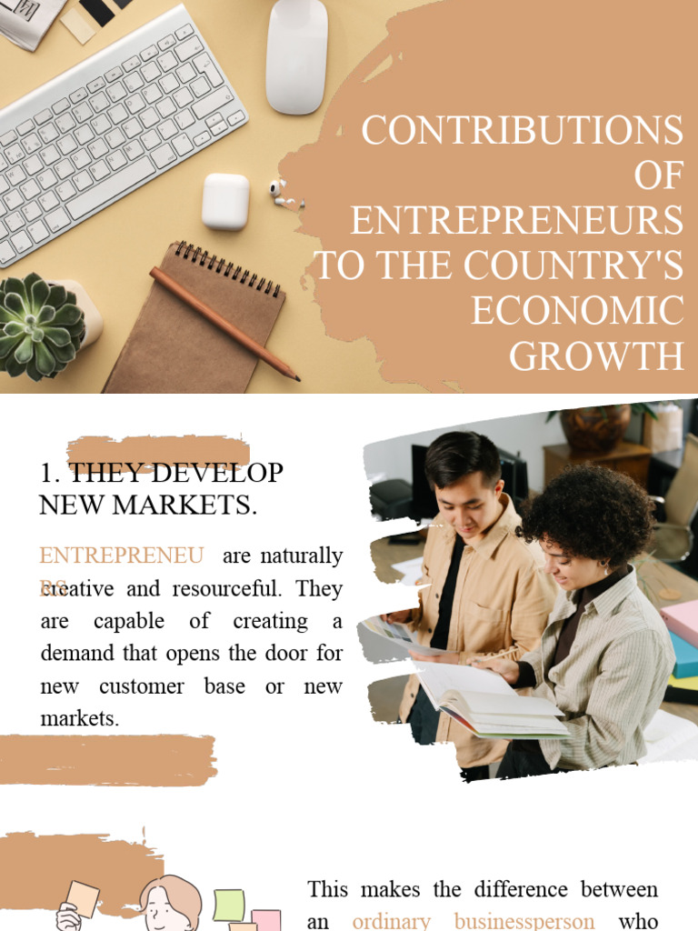 Contributions of Entrepreneurs To The Country's Economic Growth | PDF ...