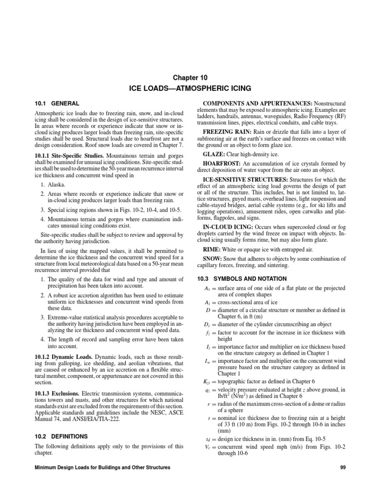 Chapter 10 Ice Loads | PDF | Ice | Snow
