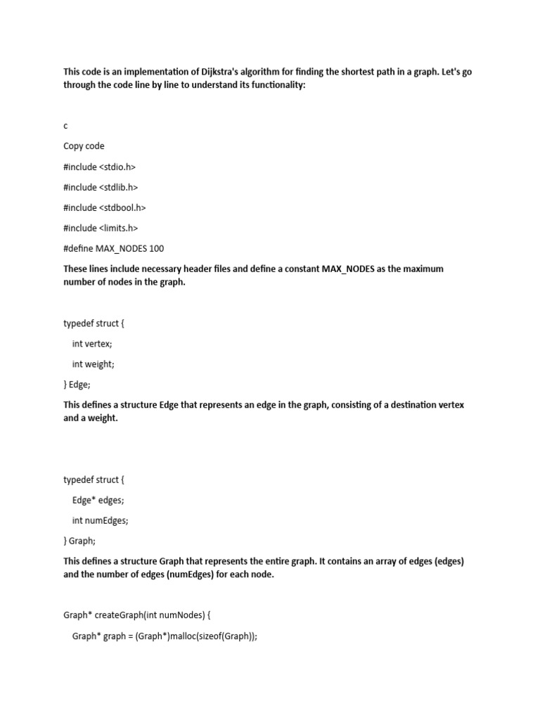 AI Code Explanation | PDF | Vertex (Graph Theory) | Algorithms And Data Structures